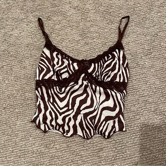 SHEIN | Tops | Zebra Print Cropped Tank | Poshmark